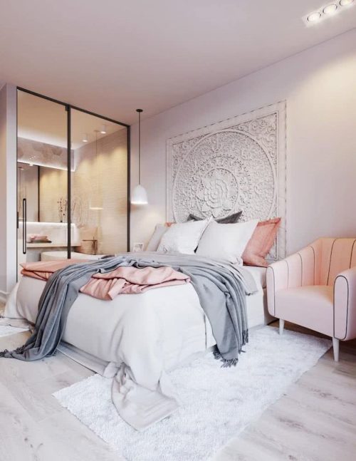 Cuartos rosas modernos - tonos que están de moda