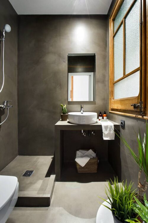 Baños de microcemento - colores, ventajas, desventajas y